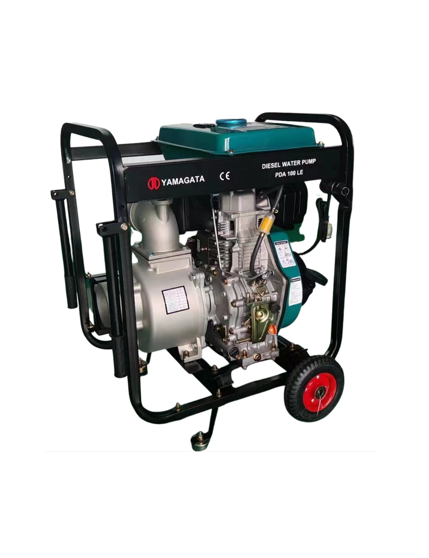 Motobomba 4 Pulgadas Diesel partida eléctrica con Ruedas