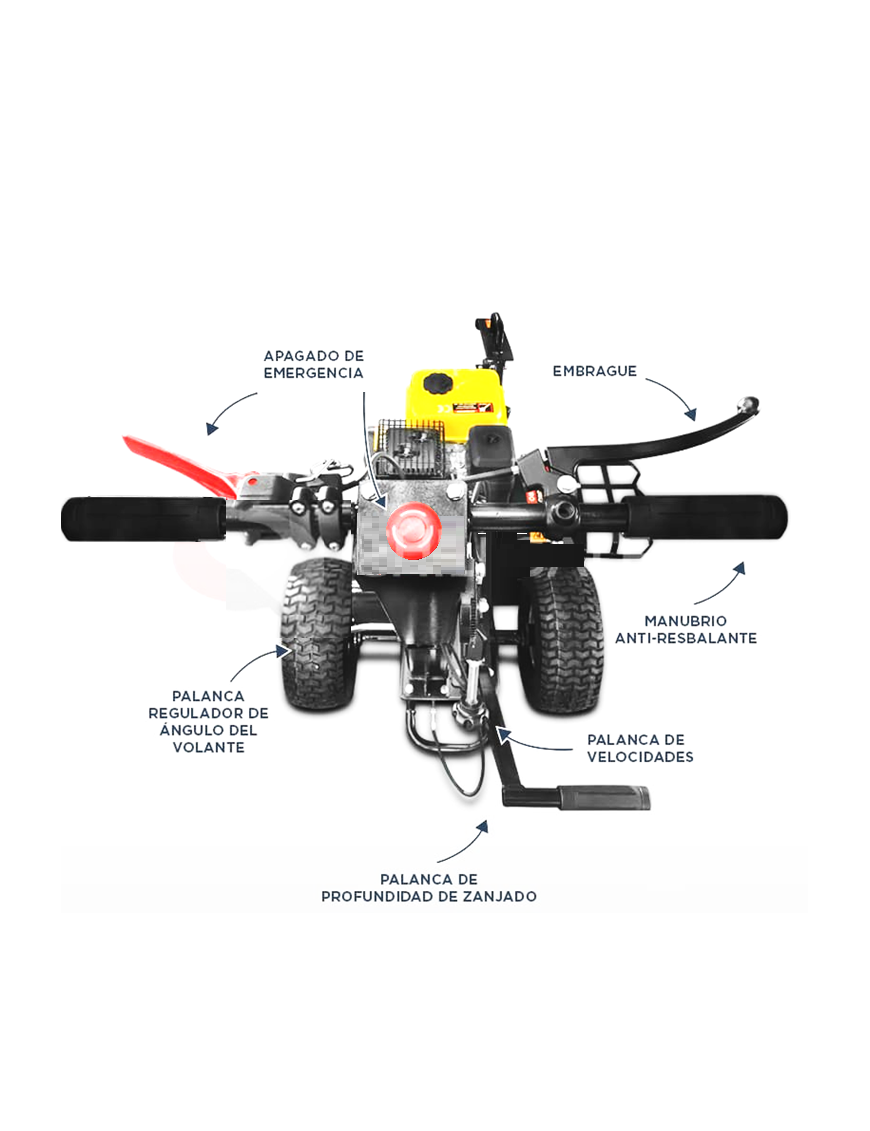 Zanjadora de Tierra 15HP partida eléctrica Otaru
