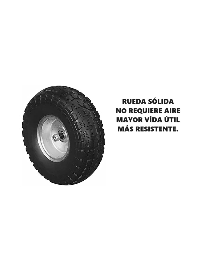 Carrito Multipropósito 4 Ruedas barandas 350 kg rueda sólida