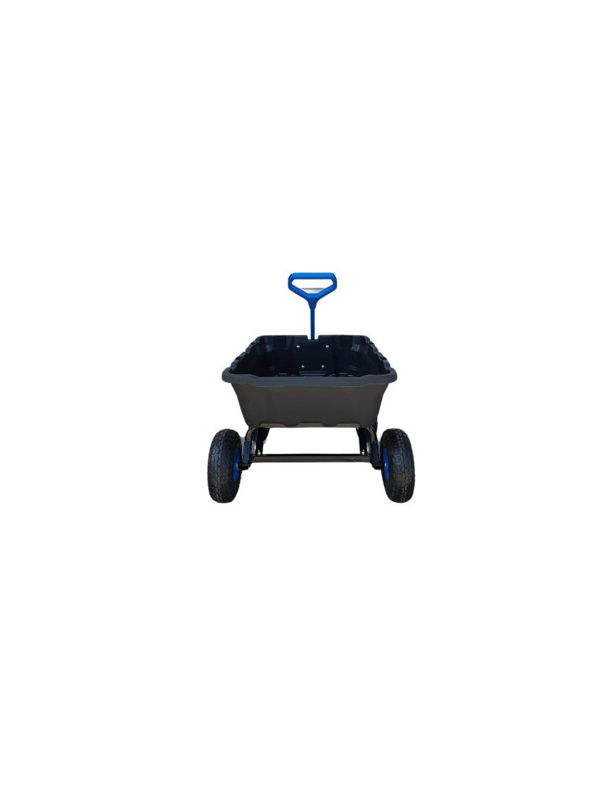 Carrito Multipropósito Jardinería 4 Ruedas con Tolva abatible para 300 kg