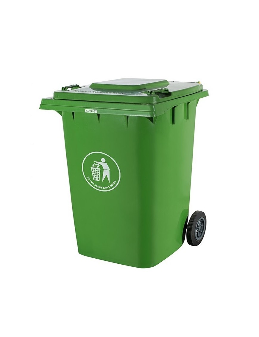 Basurero 240 lts con Ruedas Verde